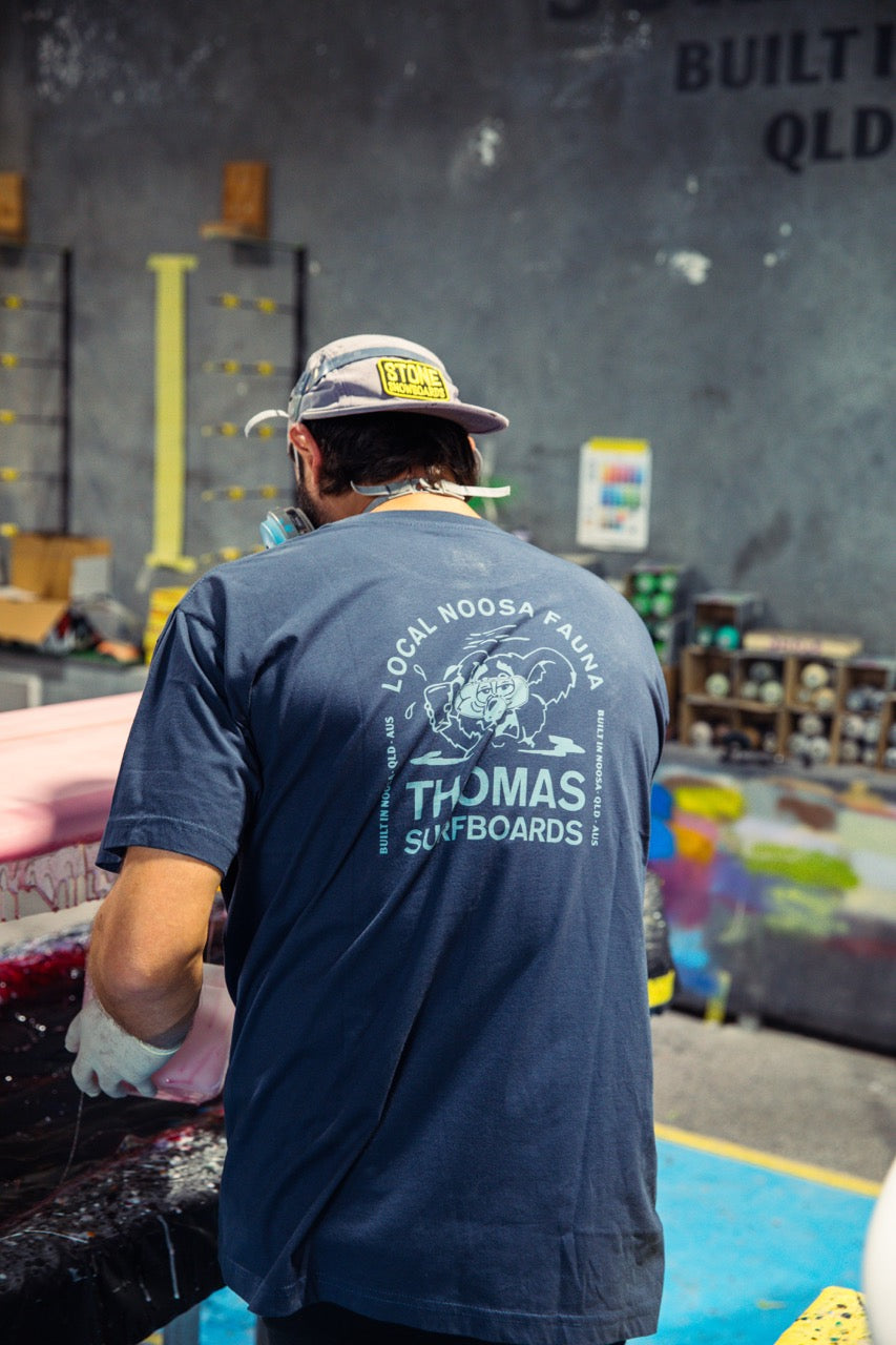 Thomas Flora & Fauna T-Shirt Vintage Indigo – Thomas Surfboards